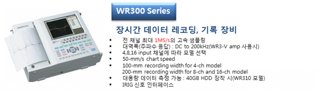 (주)에스테크널러지 » WR300 Strip Chart 레코더